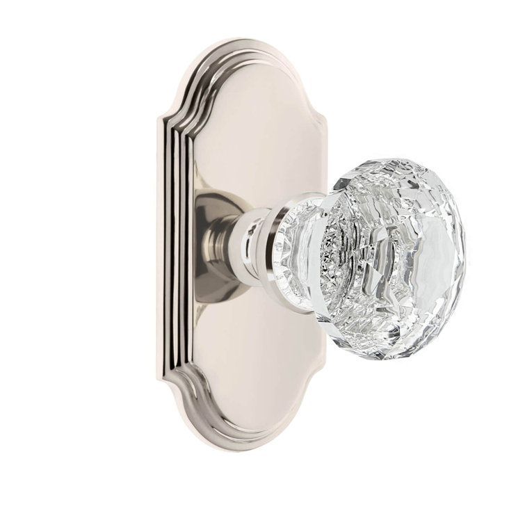 Grandeur Arc Short Plate With Brilliant Crystal Knob | Wayfair